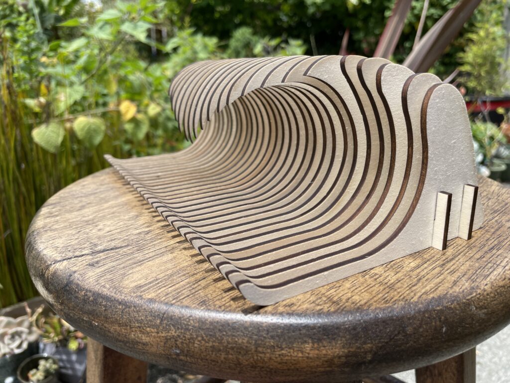 Ocean Wave Wooden 3D Laser Cut Wave Art - Encinitas 3D