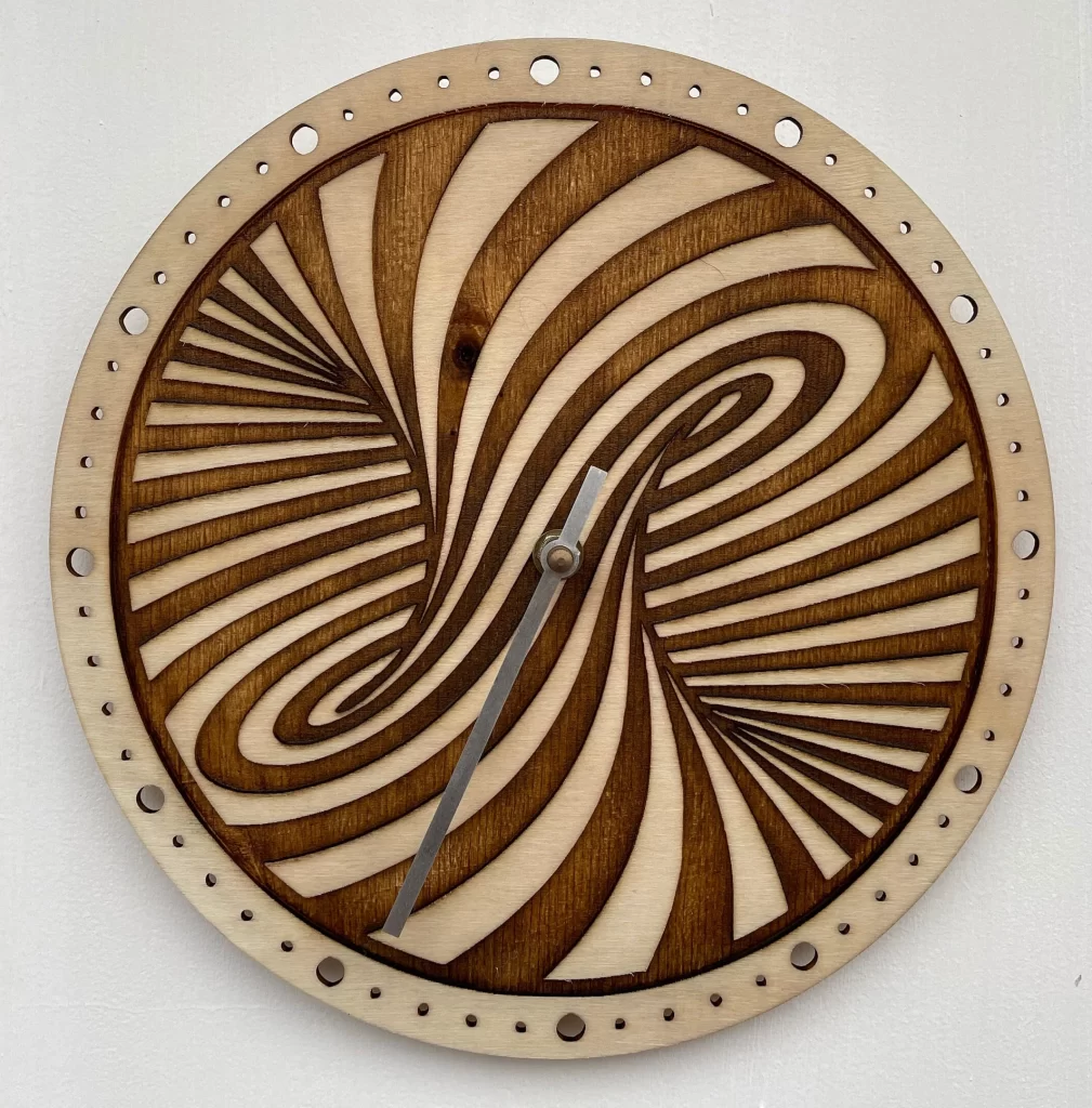 Mesmerizing Laser Cut Swirl Clock - Encinitas 3D