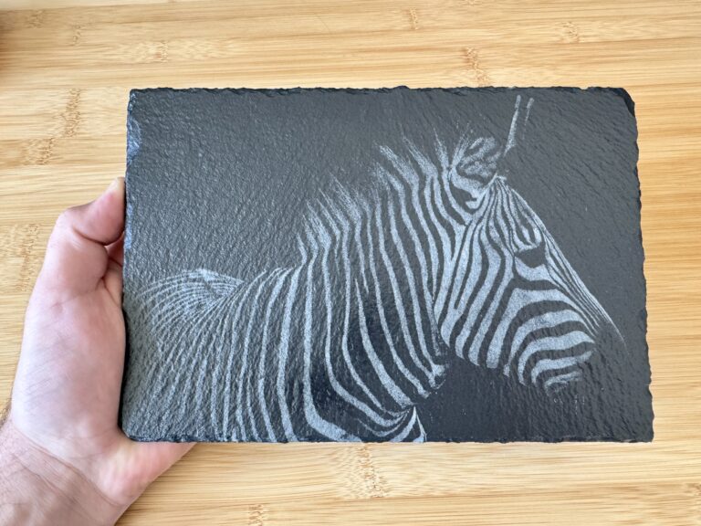 Custom Photo Engraved Slate Tile — 9″x6″ Serving Size —Laser Engraved ...